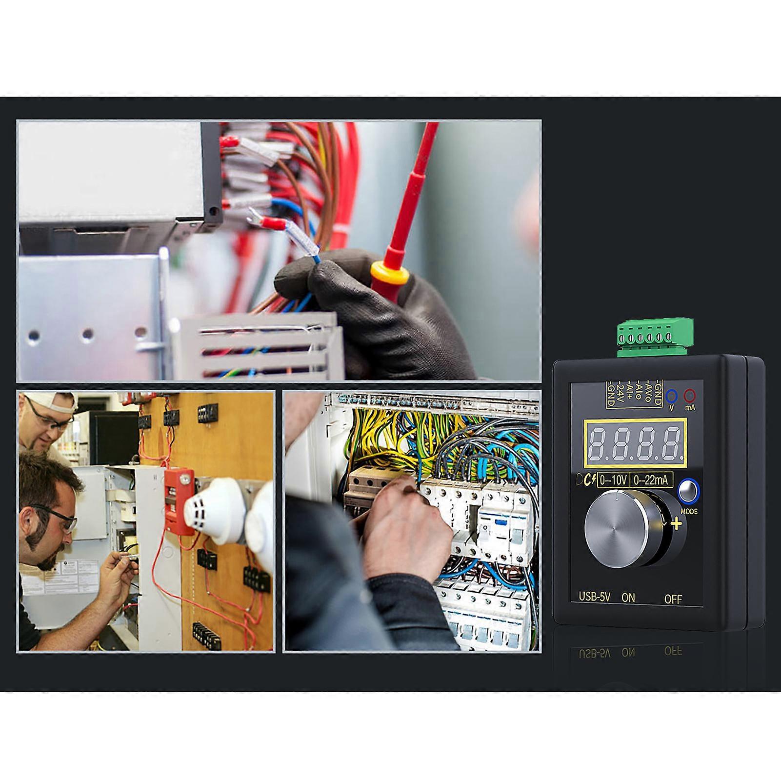 Current Voltage Signal Generator 0-10V 0-22mA Adjustable Current Voltage Analog Simulator 3 ...