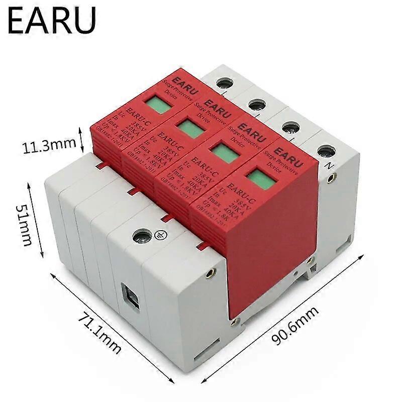 4P industrial three-phase power lightning protection surge protector 4P ...