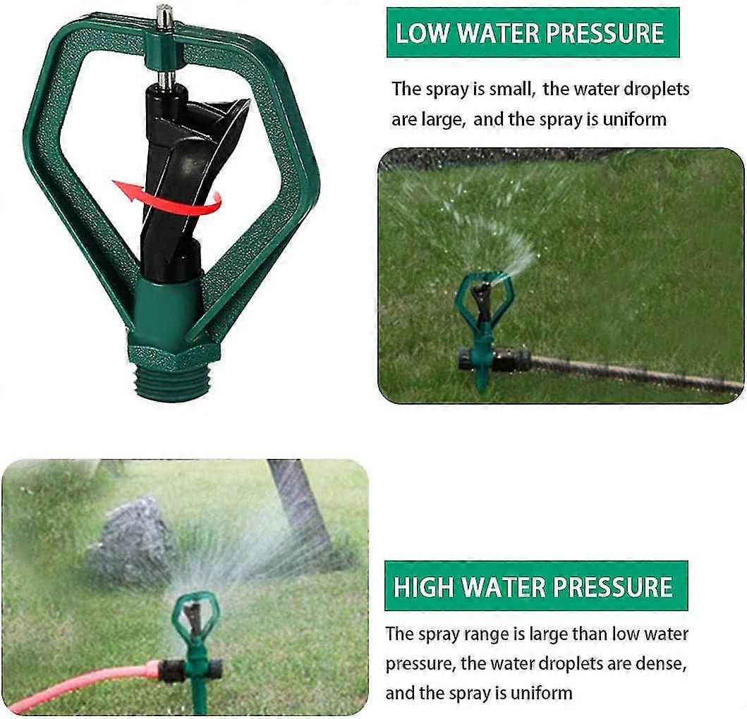 Lawn Sprinkler Set, 4 Automatic 360 Rotating Garden Water Sprinklers ...