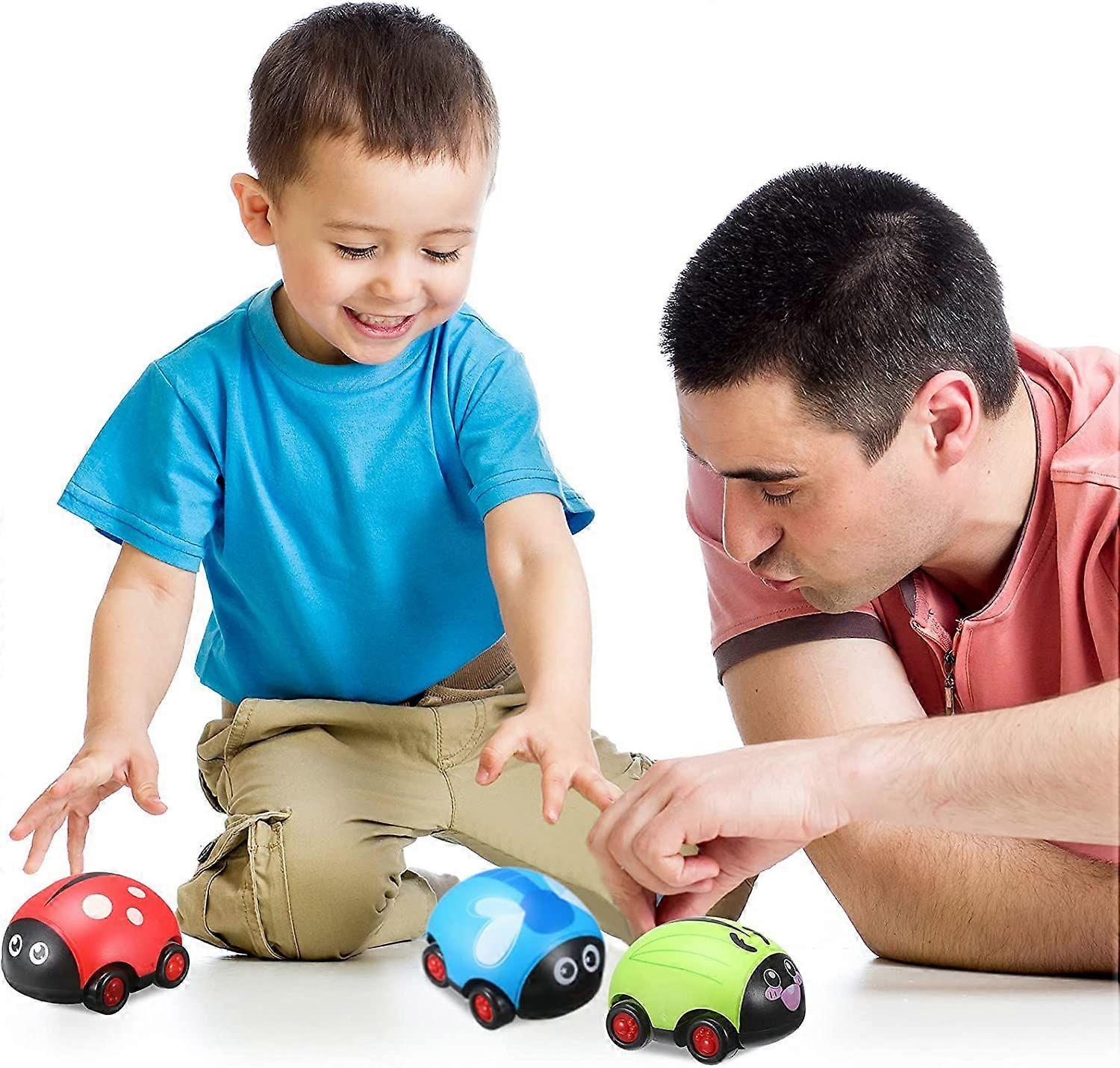 6 Pieces Animals Pull Back Cars Friction Powered Push and Go Back and ...