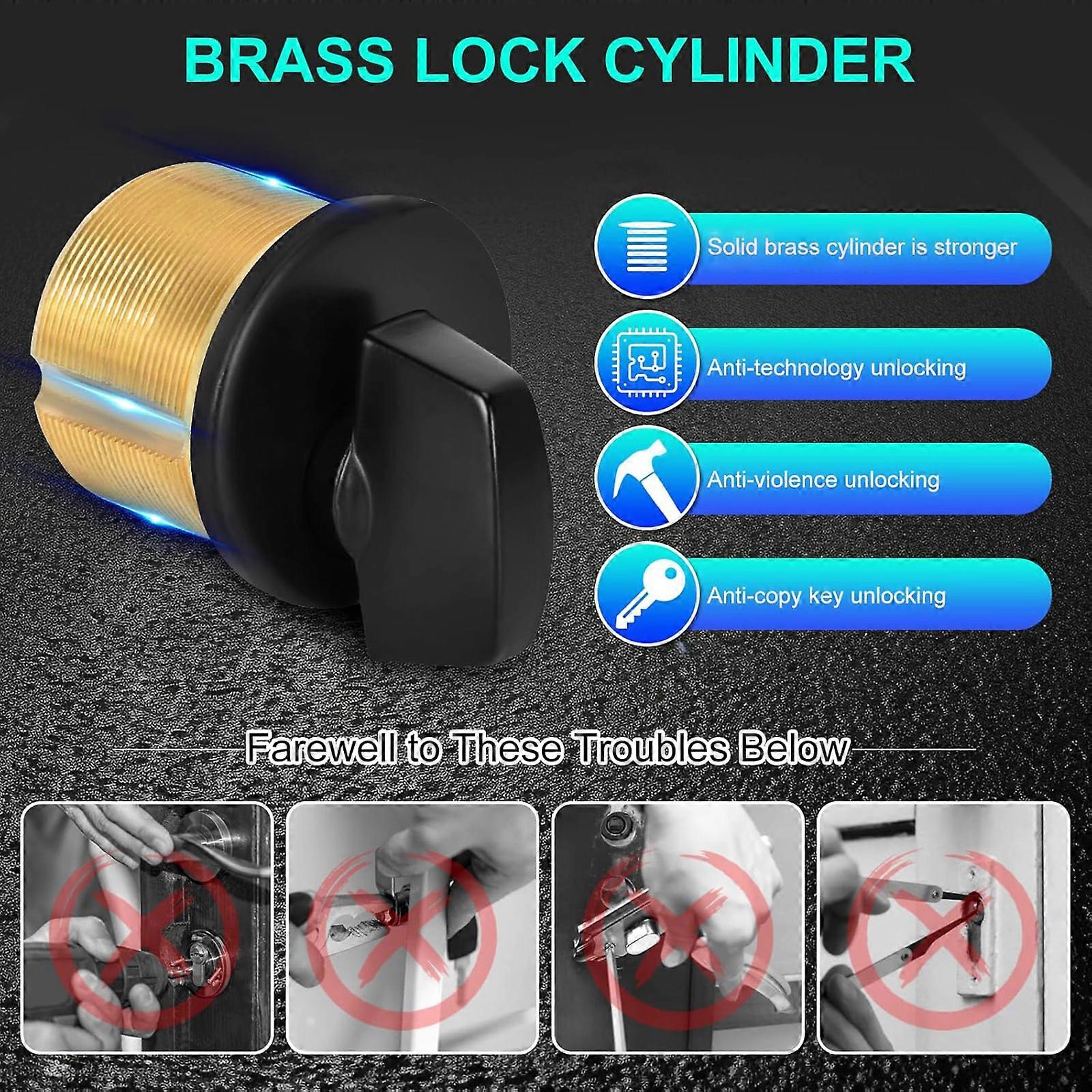 Solid Brass 1in Mortise Cylinder Lock Building Entry Lock Office Door ...