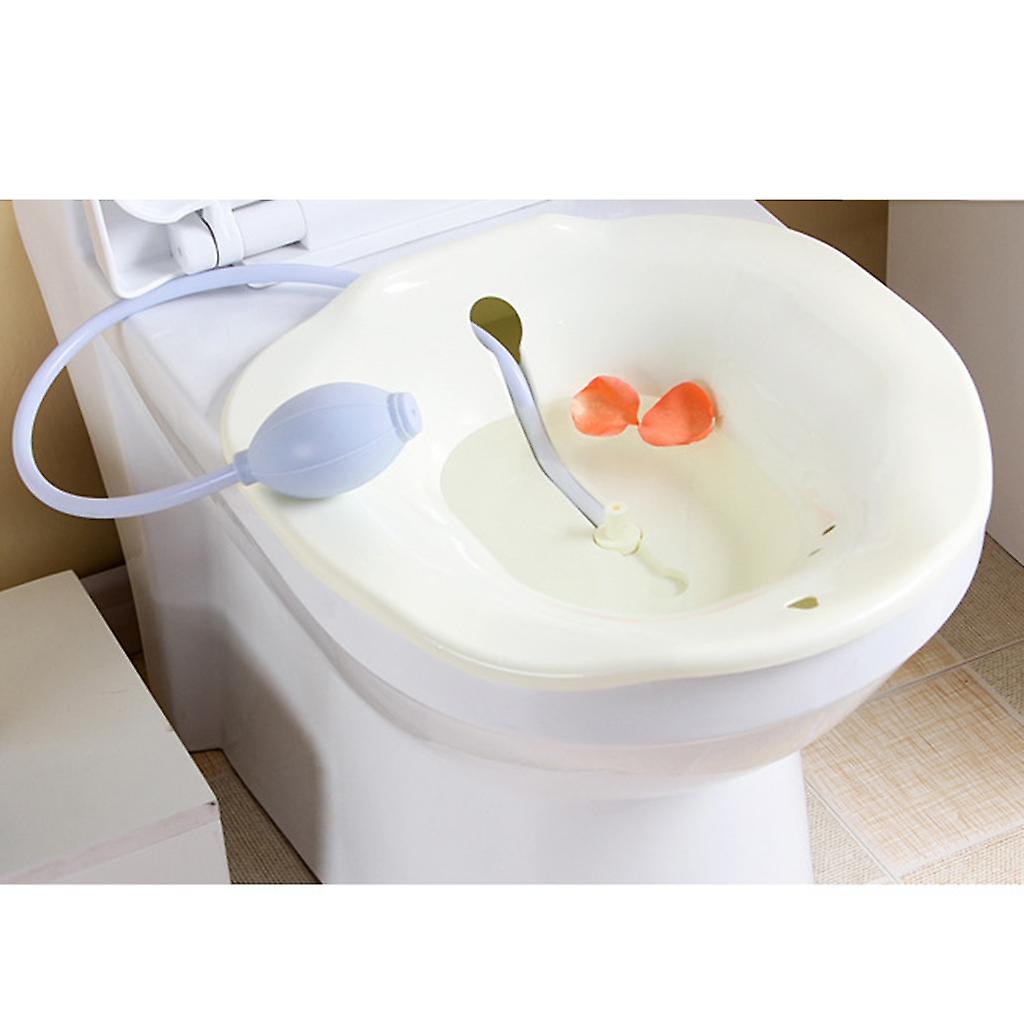 Toilet Sitz Bath Tub Hip Basin With Flusher For Pregnant Hemorrhoids ...