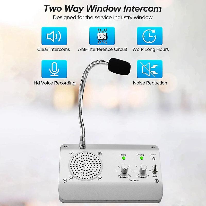Window Speaker System, Dual Way Window Microphone Intercom Speaker ...