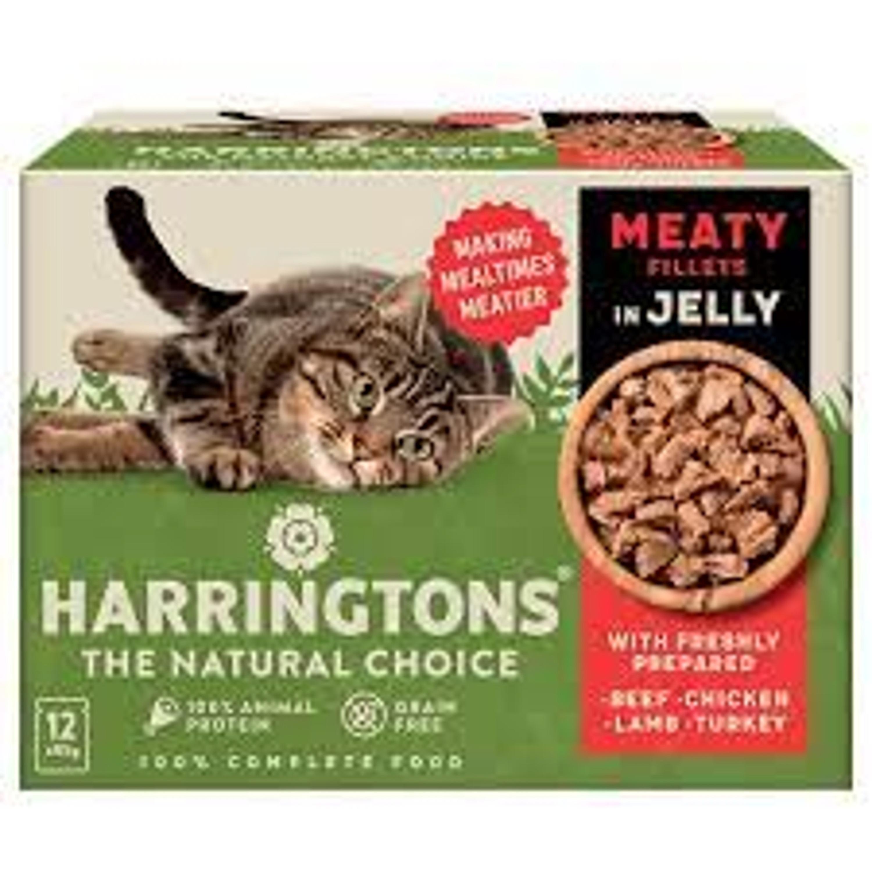 Harringtons Wet Cat Food Meaty Selection in Jelly 12 x 85g | Fruugo UK