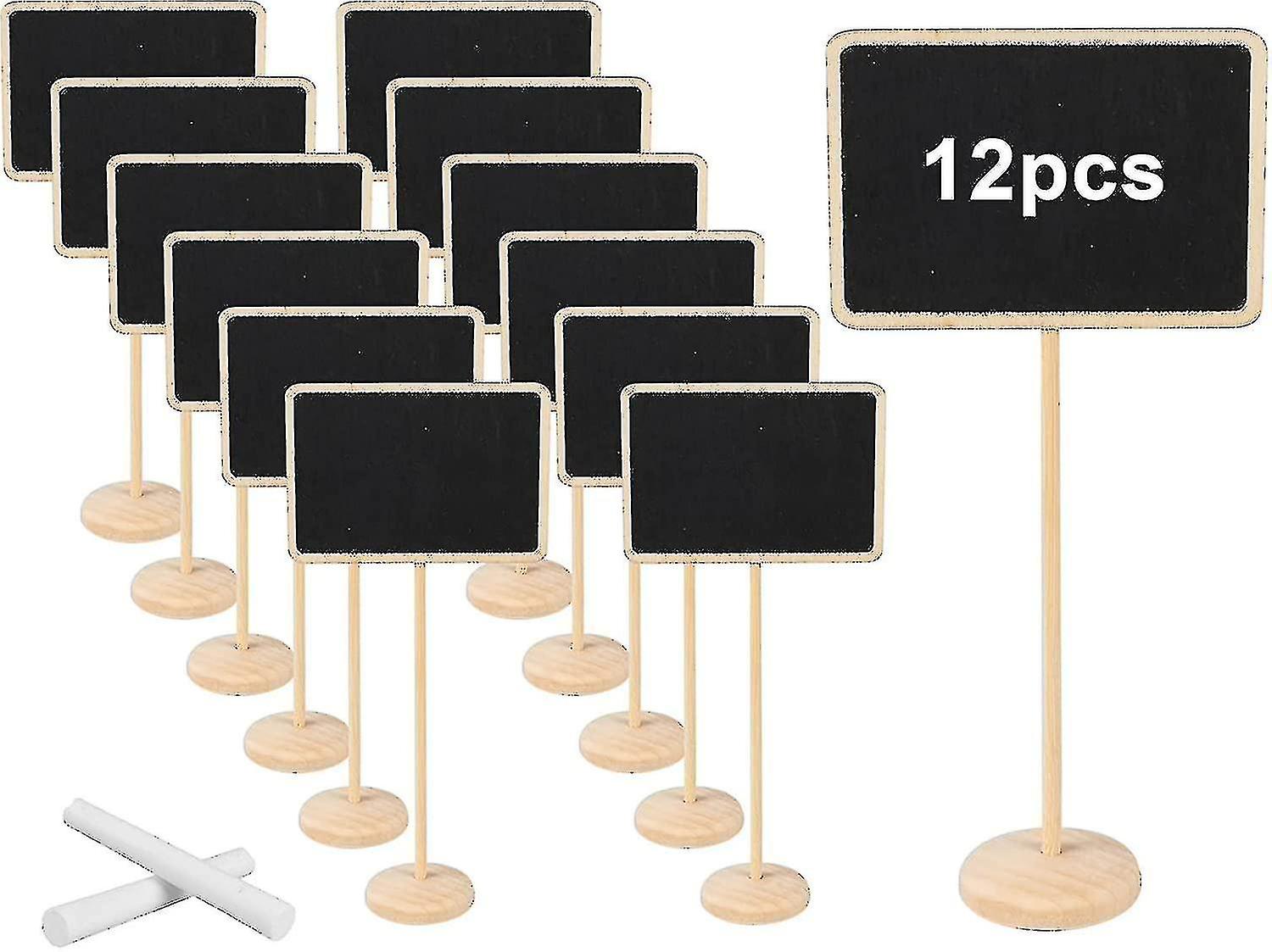 Mini Chalkboard Signs With Stand 12pcs Food Labels For Buffet Wooden ...