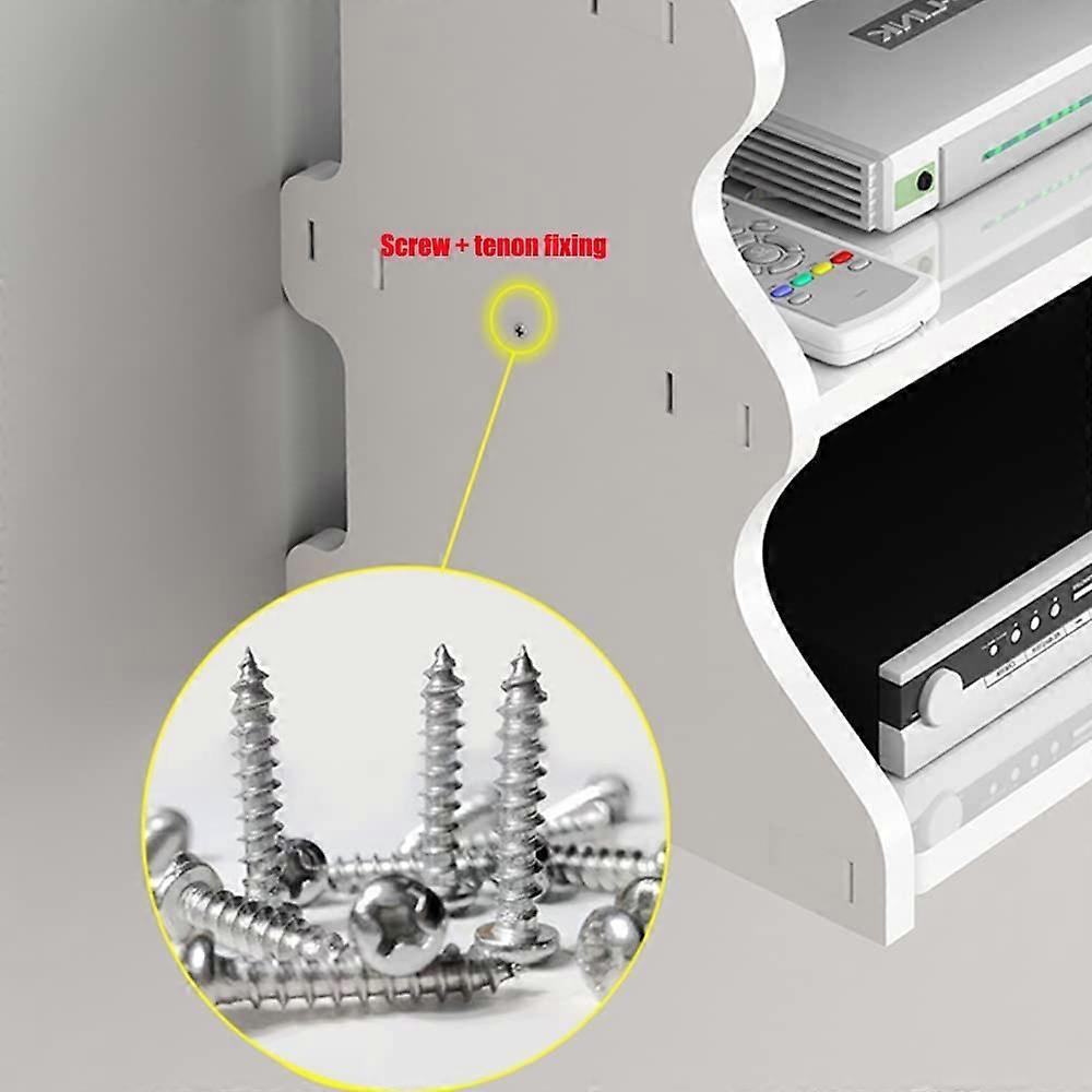 Floating TV Wall Shelf - Wall Mount - WiFi Router - For TV Components ...