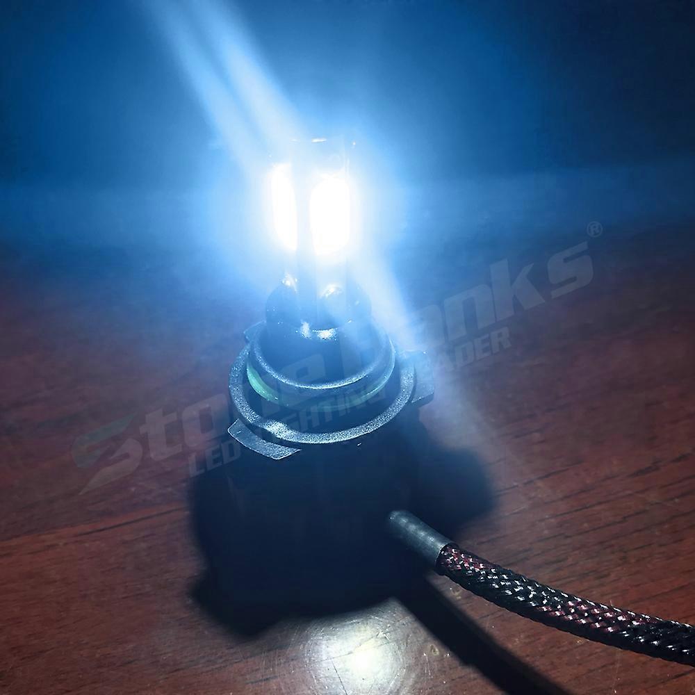 2PCS 8000K Ice Blue H7 Ultra~Light 4~Sides LED Headlight High Low Beam ...