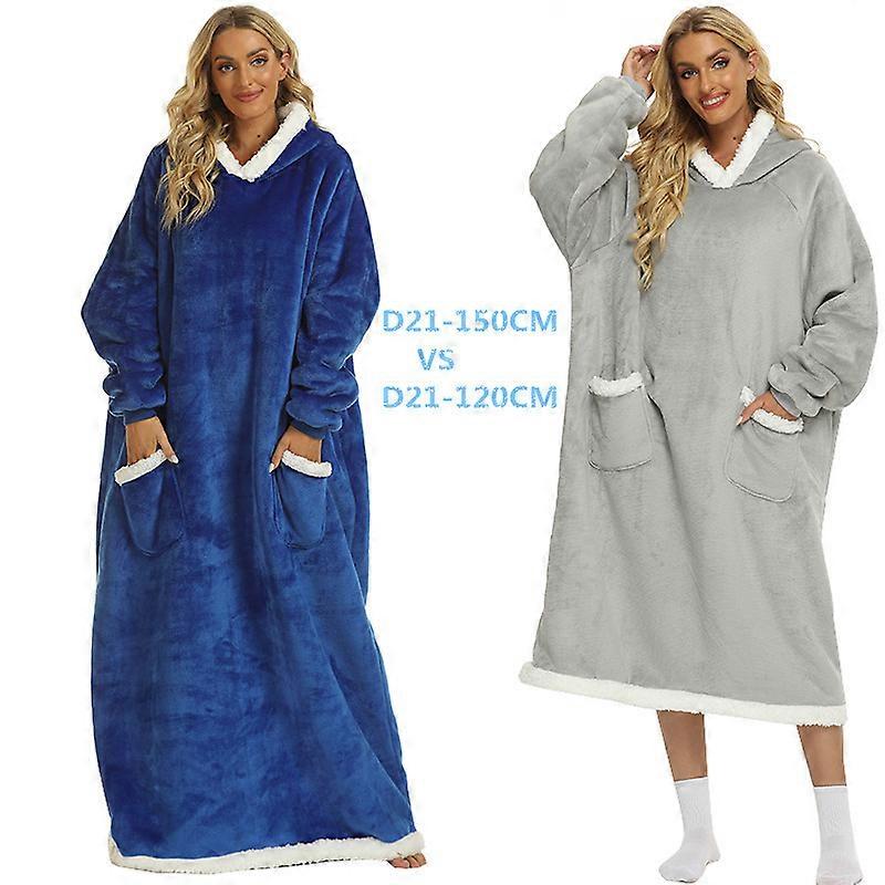 Oversized Wearable Blanket Hoodie With Pockets | Fruugo UK