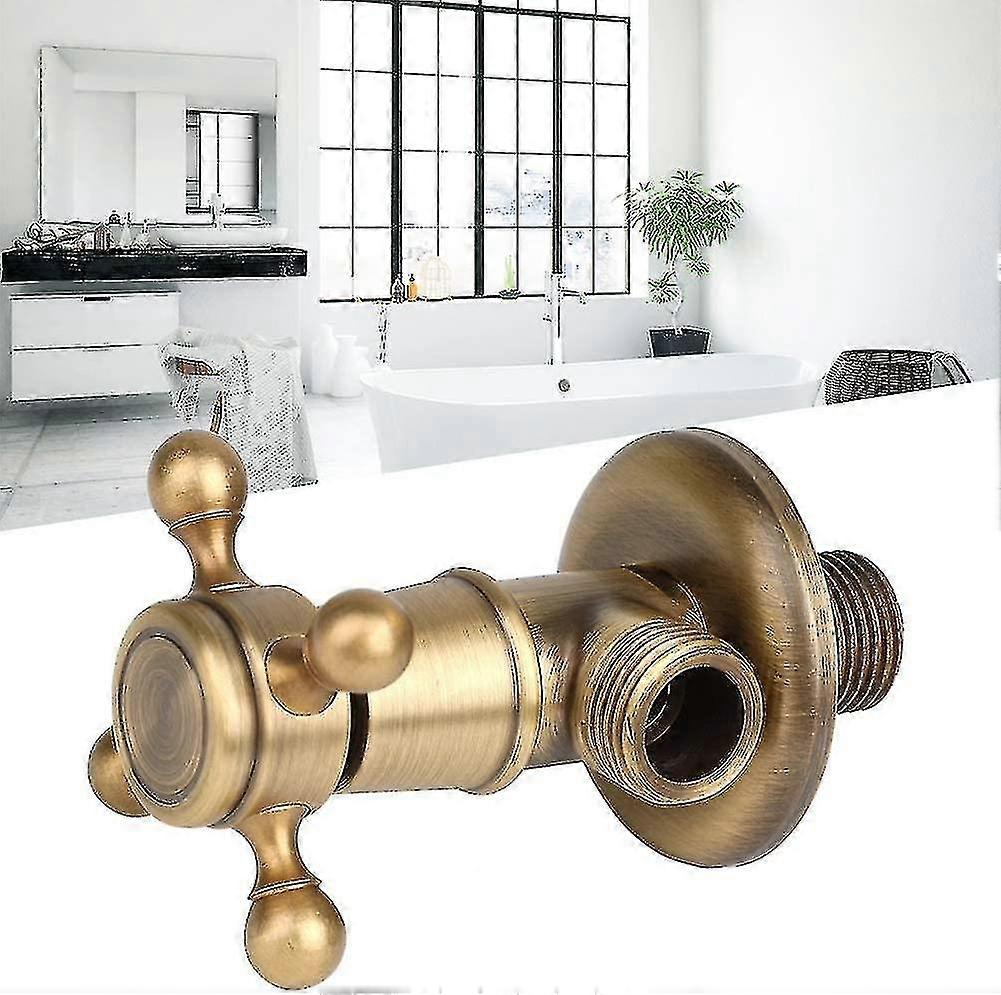 Brass Triangular Valve, G1/2 Bathroom Copper Angle Valve Universal Hot ...