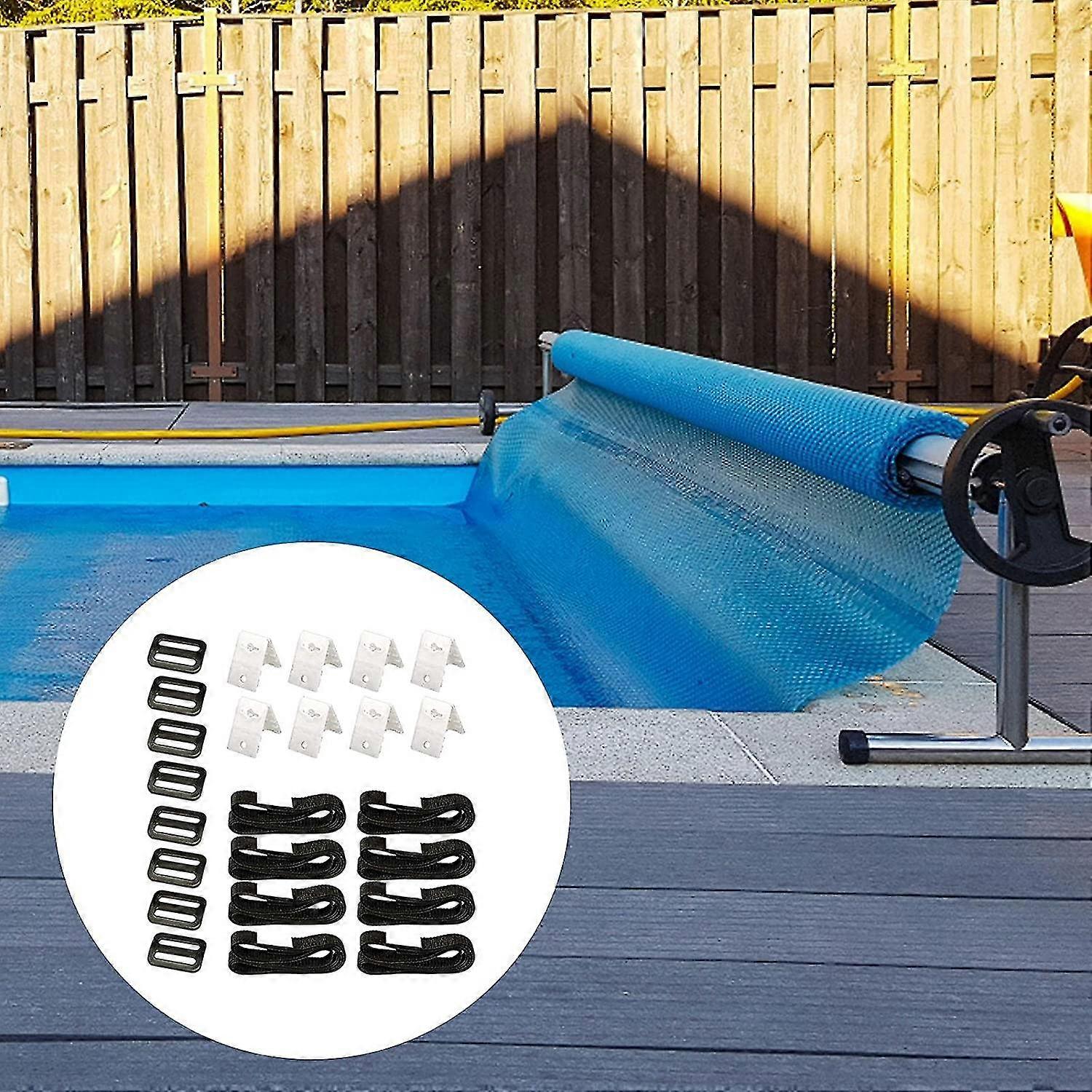 Pool Solar Cover Reel Attachment Kit, Pool Cover Clips, Include 8 Nylon ...