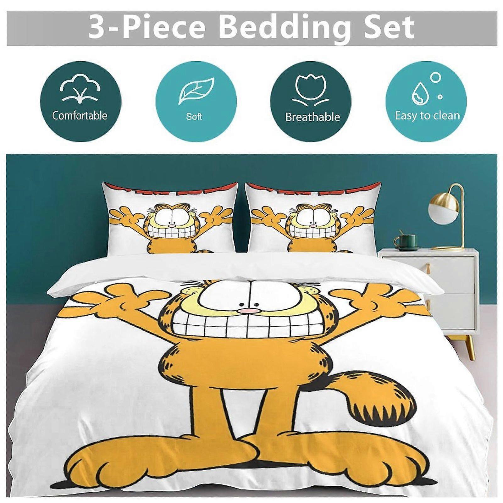 x33 Garfield Bed Duvet Cover Microfiber Bedding Sets 3D Printed ...