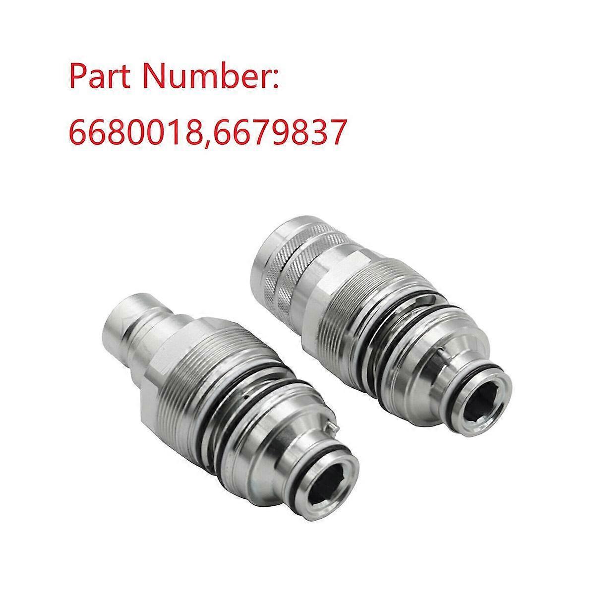 6680018 6679837 Hydraulic Flat Face Quick Coupler for Bobcat Skid Steer ...