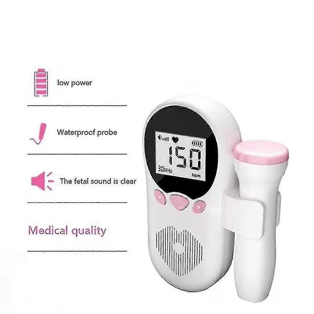 Fetal Doppler Detector Baby Heart Beat Rate Probe Prenatal Monitor ...