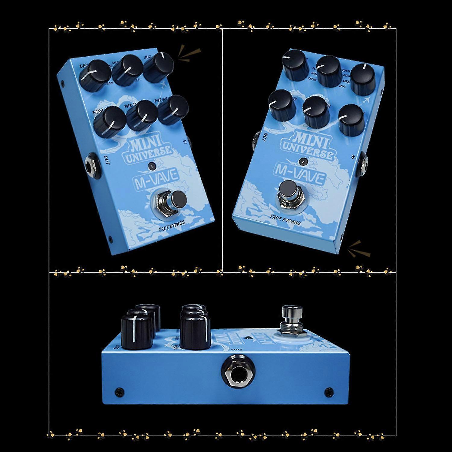 Mini Guitar Electric Guitar Digital Reverb Pedal True Bypass Metal Case ...