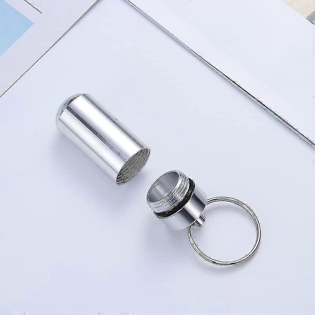 Small Pill Container,3 Pcs Aluminum Mini Pill Box With Key Ring ...