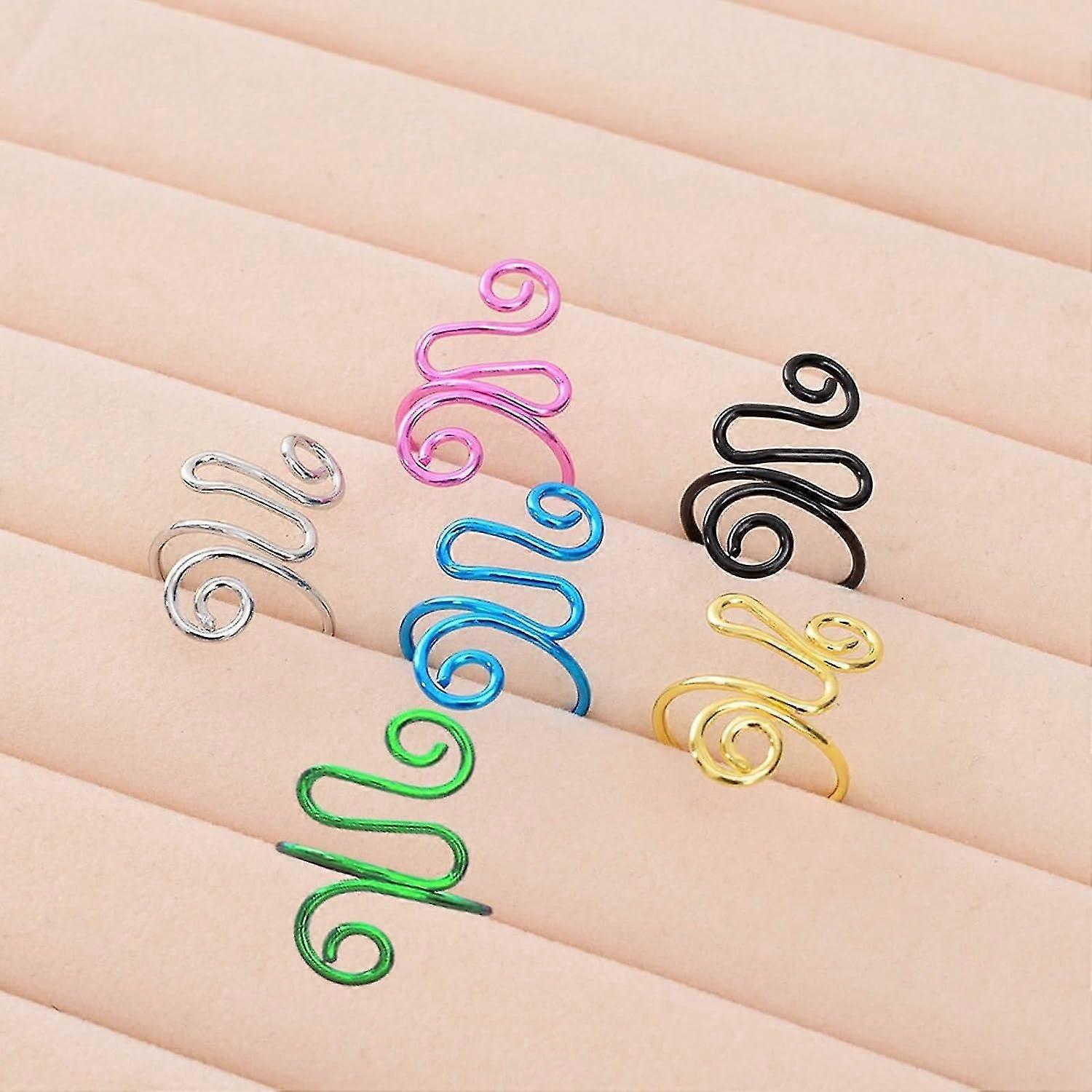 6pcs Crochet Tension Ring, Lefties & Righties Yarn Tension Control Ring, Adjustable Companion ...