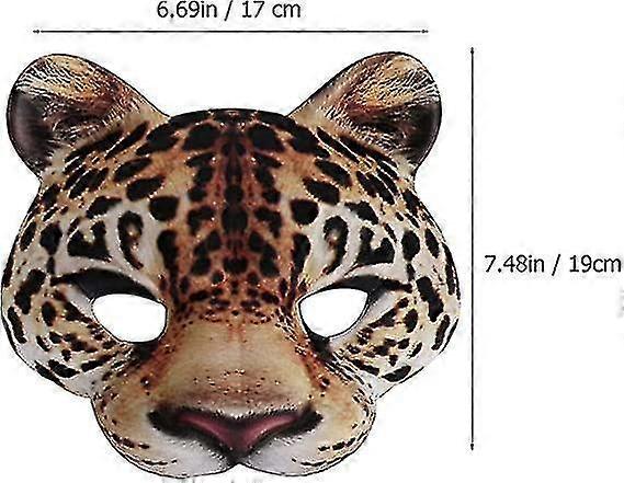 Half Face Masquerade Masks Venetian Animal Leopard Half Masks Costumes ...