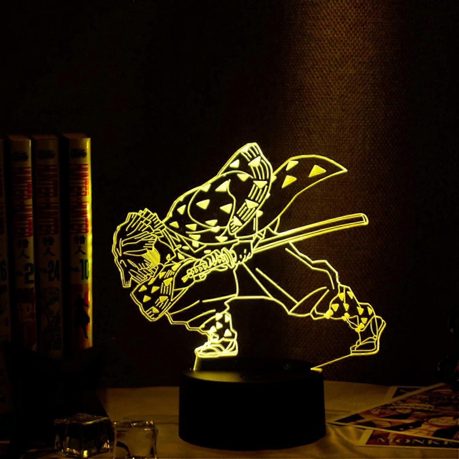 SCSYV 3D Led Night Light Anime Demon Slayer Agatsuma Zenitsu Figure for ...