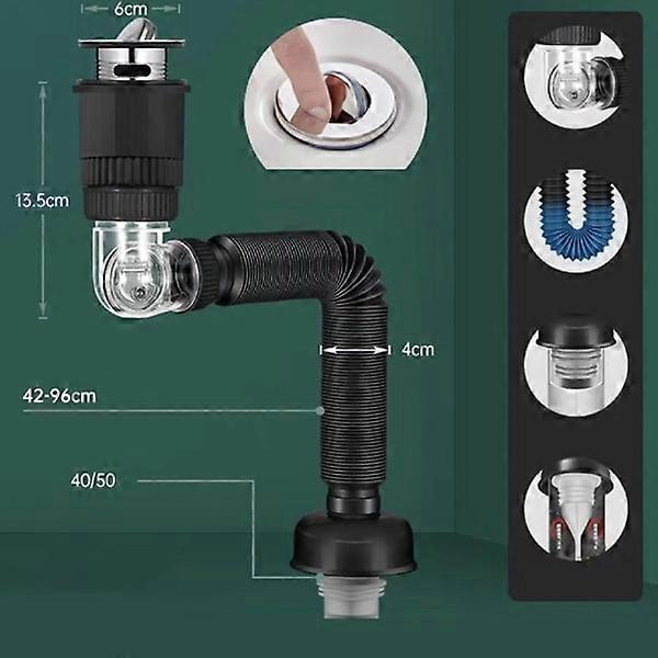 adrum Washbasin Drain pipe Set Washbasin Drainage water | Fruugo UK