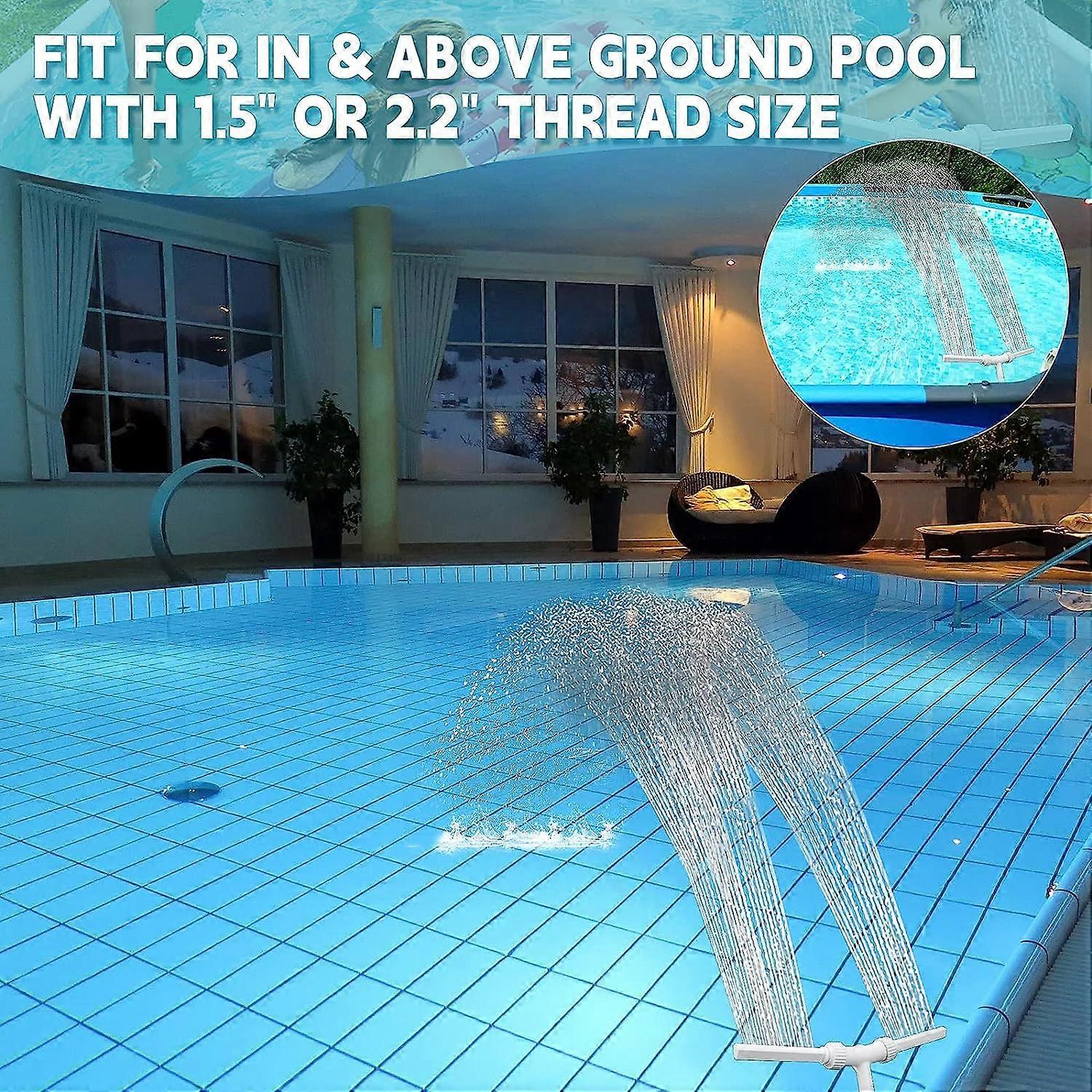 2 Heads Swimming Pool Fountain, Swimming Pool Decoration Waterfall Fountain for Swimming Pool ...