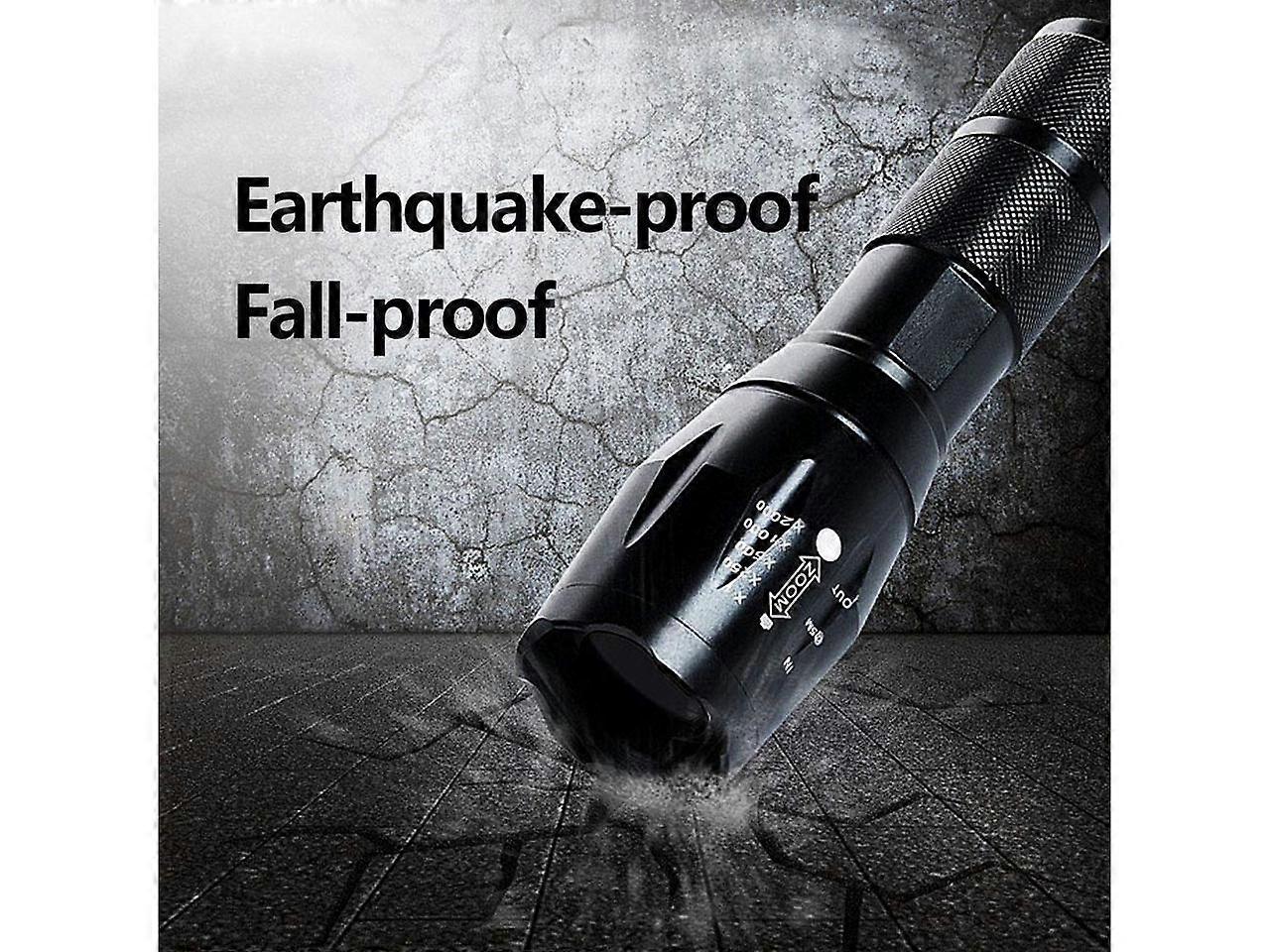 LED Flashlight Tactical Flashlight 5 Lights Modes Ultra-bright Zoom ...