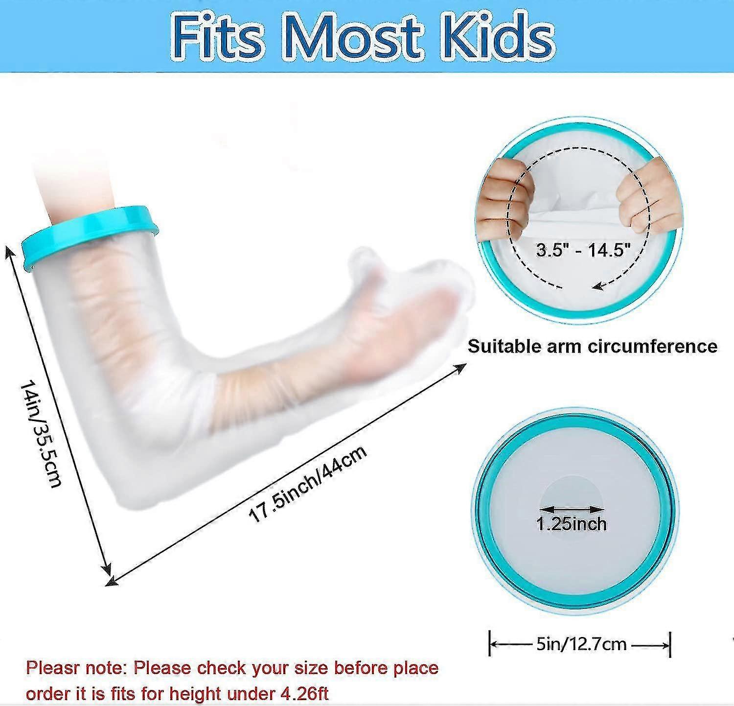 Kids Arm Cover For Shower Bath, Soft Waterproof Watertight Full Cast ...
