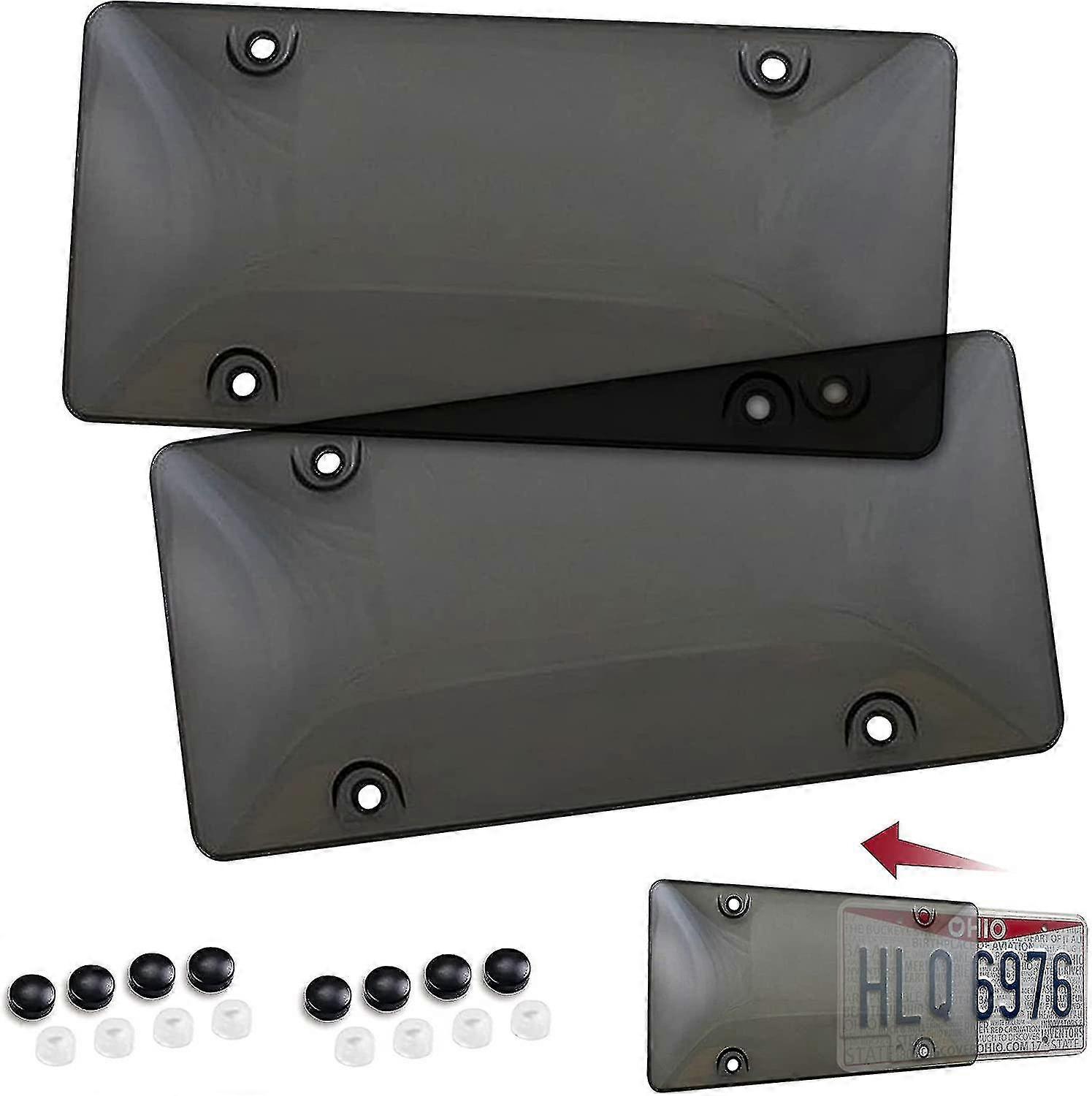 Tinted License Plate Cover Set Of Standard Fit - Front & Back Bling ...
