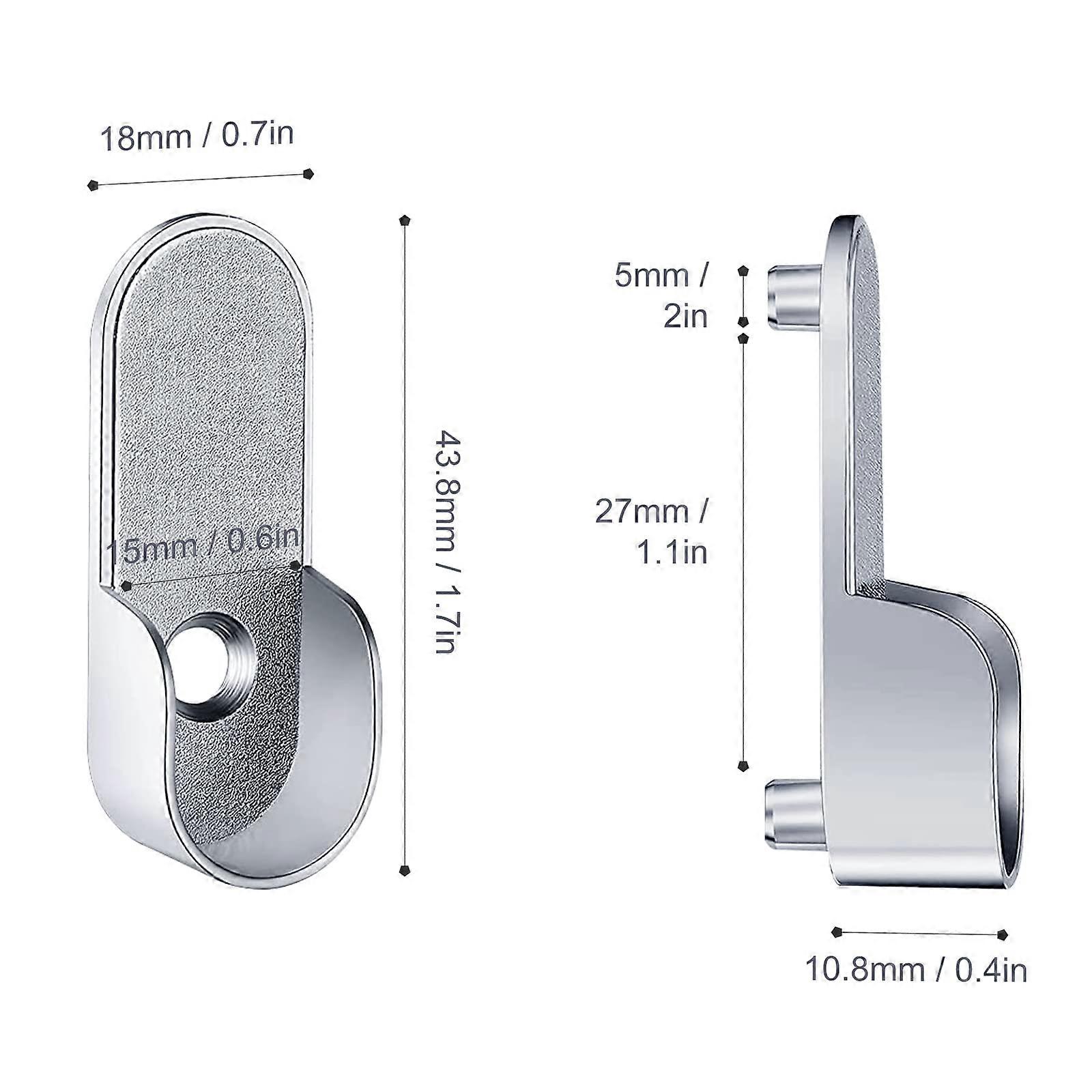 Set of 6 clothes rail brackets, wardrobe tube storage, coat rack, round ...