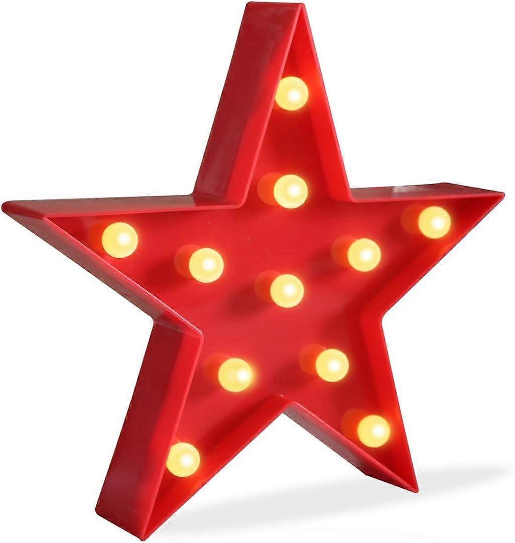 Marquee Light Star Shaped LED Plastic Sign-Lighted Marquee Star Sign ...