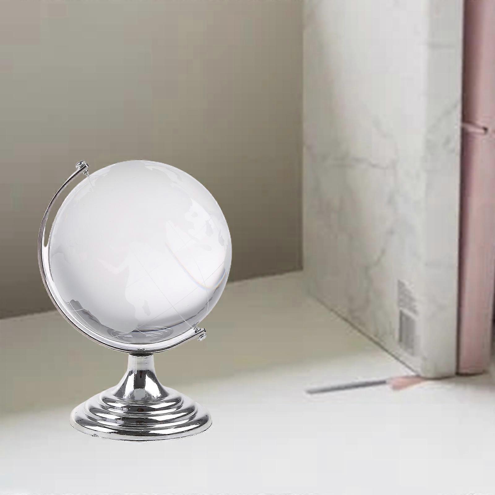 Crystal Globe Mini Crystal Ball Sphere Display Globe Round Earth World ...