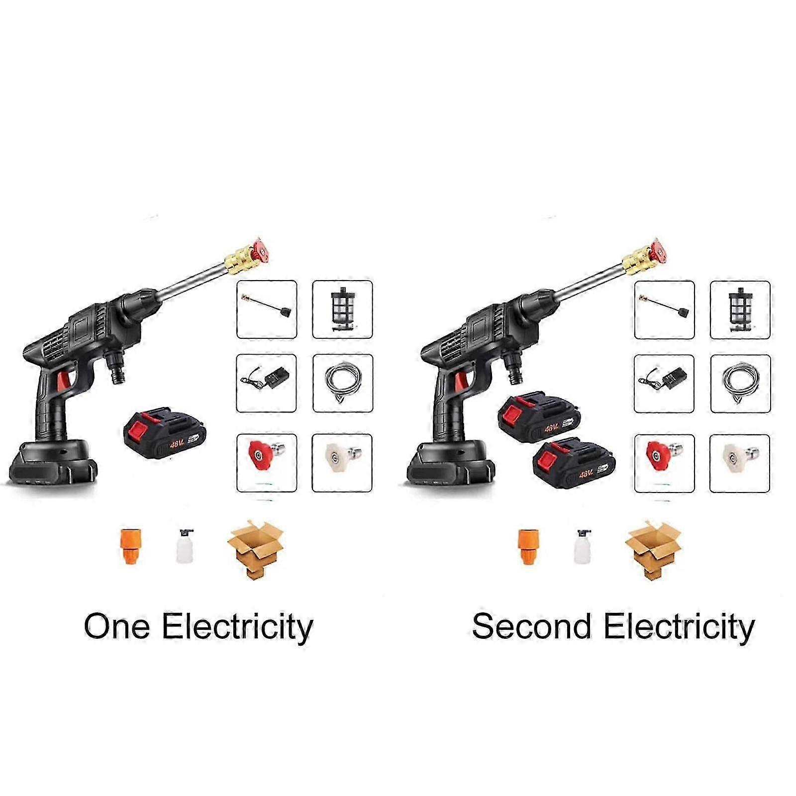 Cordless Pressure Washer - 12V Portable Power Washer with Rechargeable ...