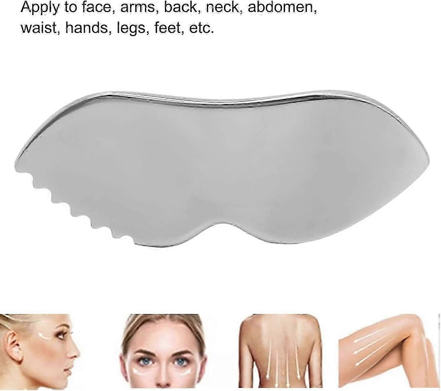 Gua Sha Facial Tool, Stainless Steel Gua Sha with Comb Teeth for Body Care,Facial Massage for ...