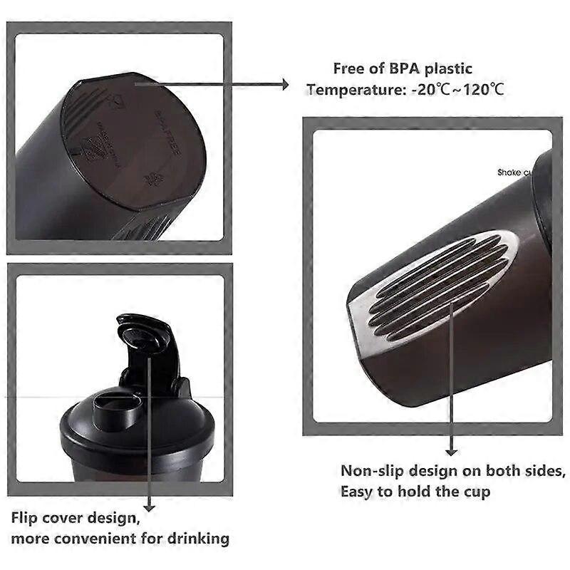 Shaker Bottles Sport Water Cups Whey Protein Powder Mixer Bottle ...