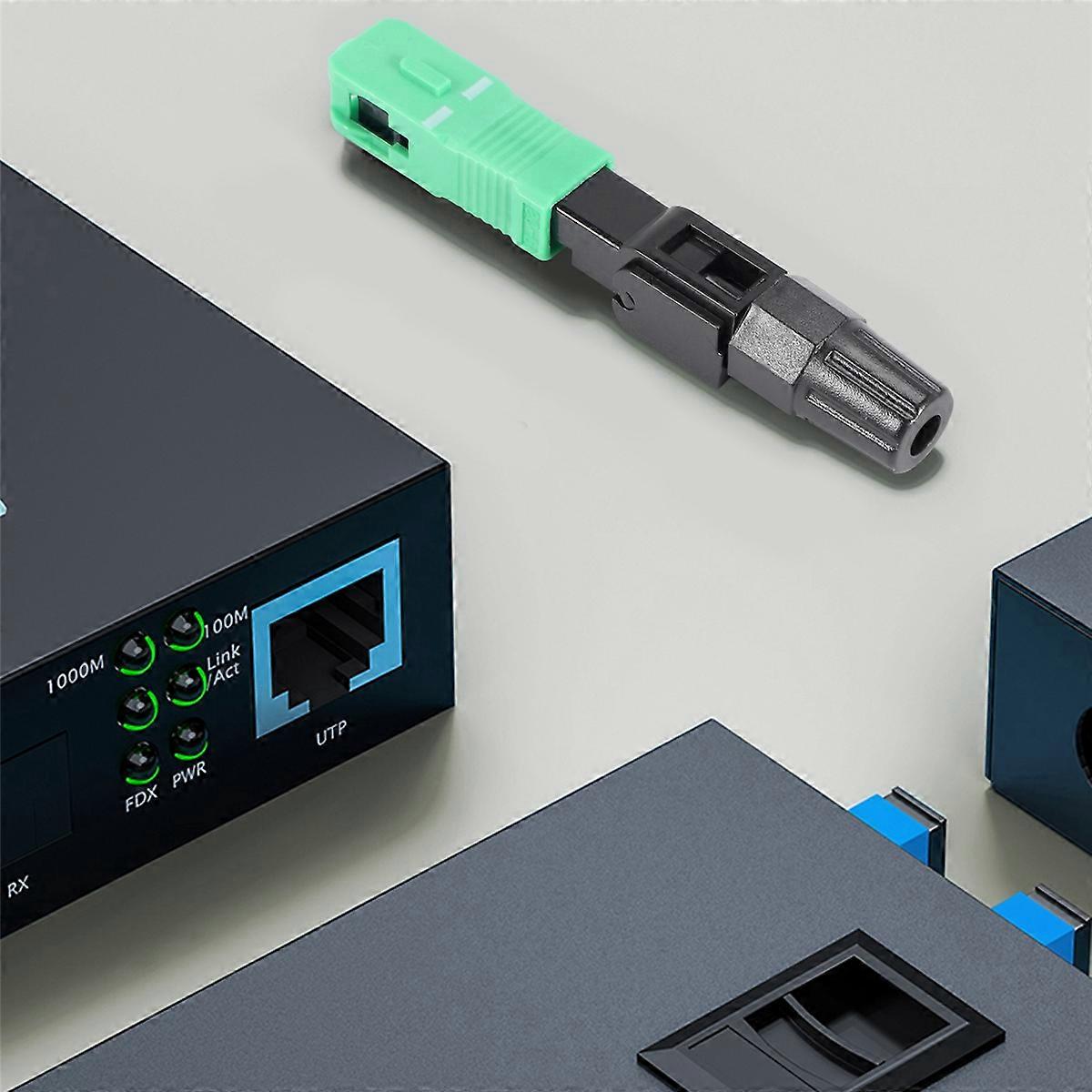 10Pcs Sc/ Fiber Optic Connector Embedded Single Mode Component Fiber ...