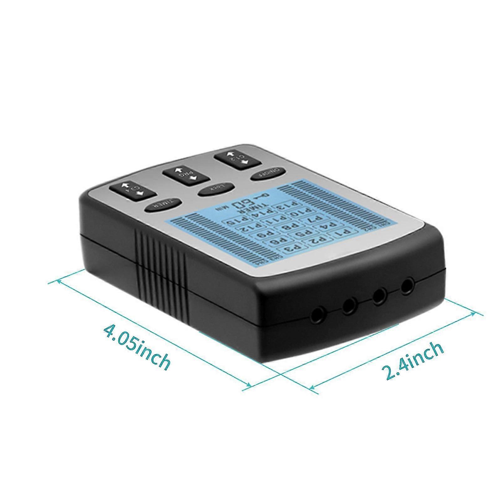 Portable Electrotherapy Machine Muscle Stimulator 15 Modes 4 Outputs 8 ...