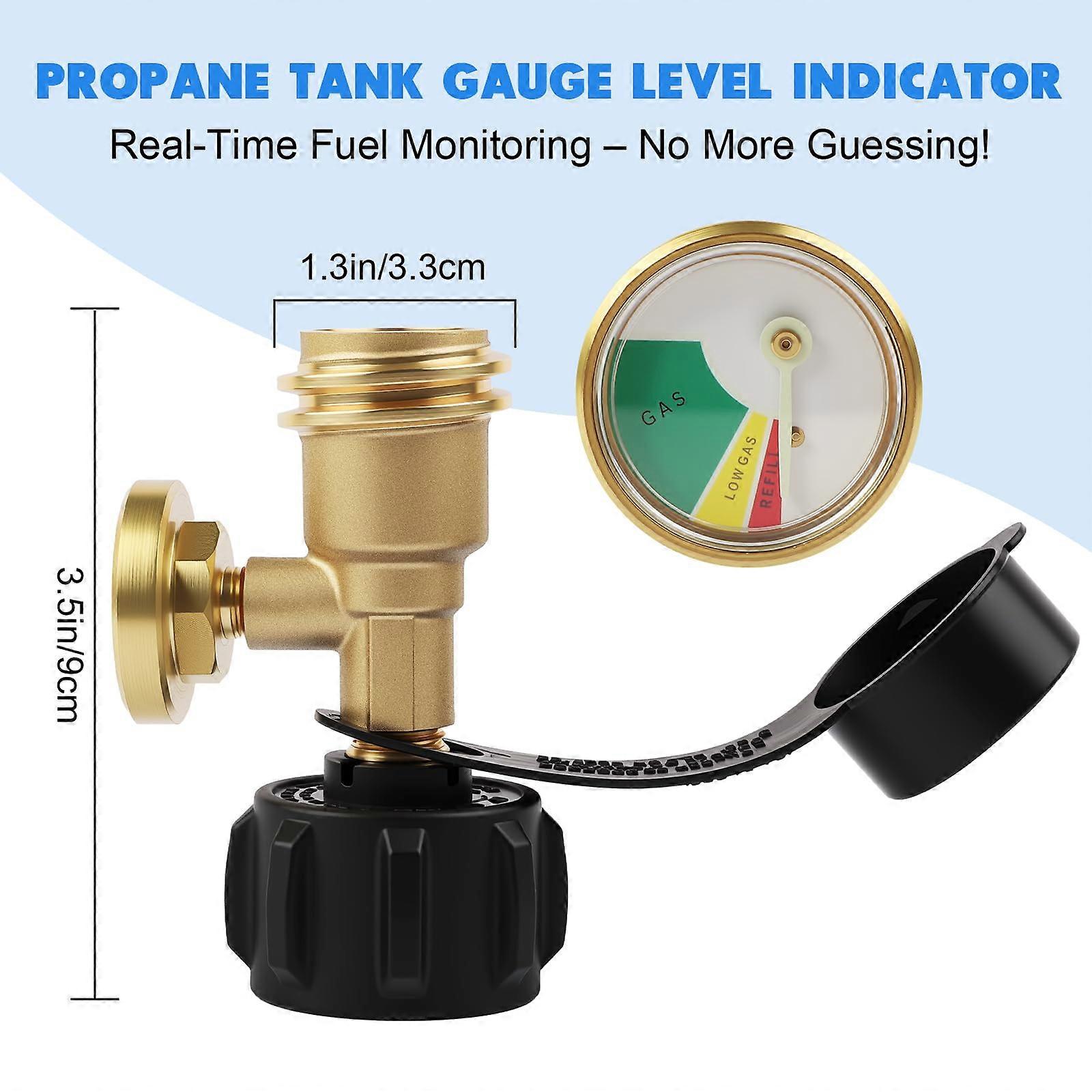 Propane Tank Gauge for 540 lb LP Tanks, Color Coded Gas Pressure Meter ...