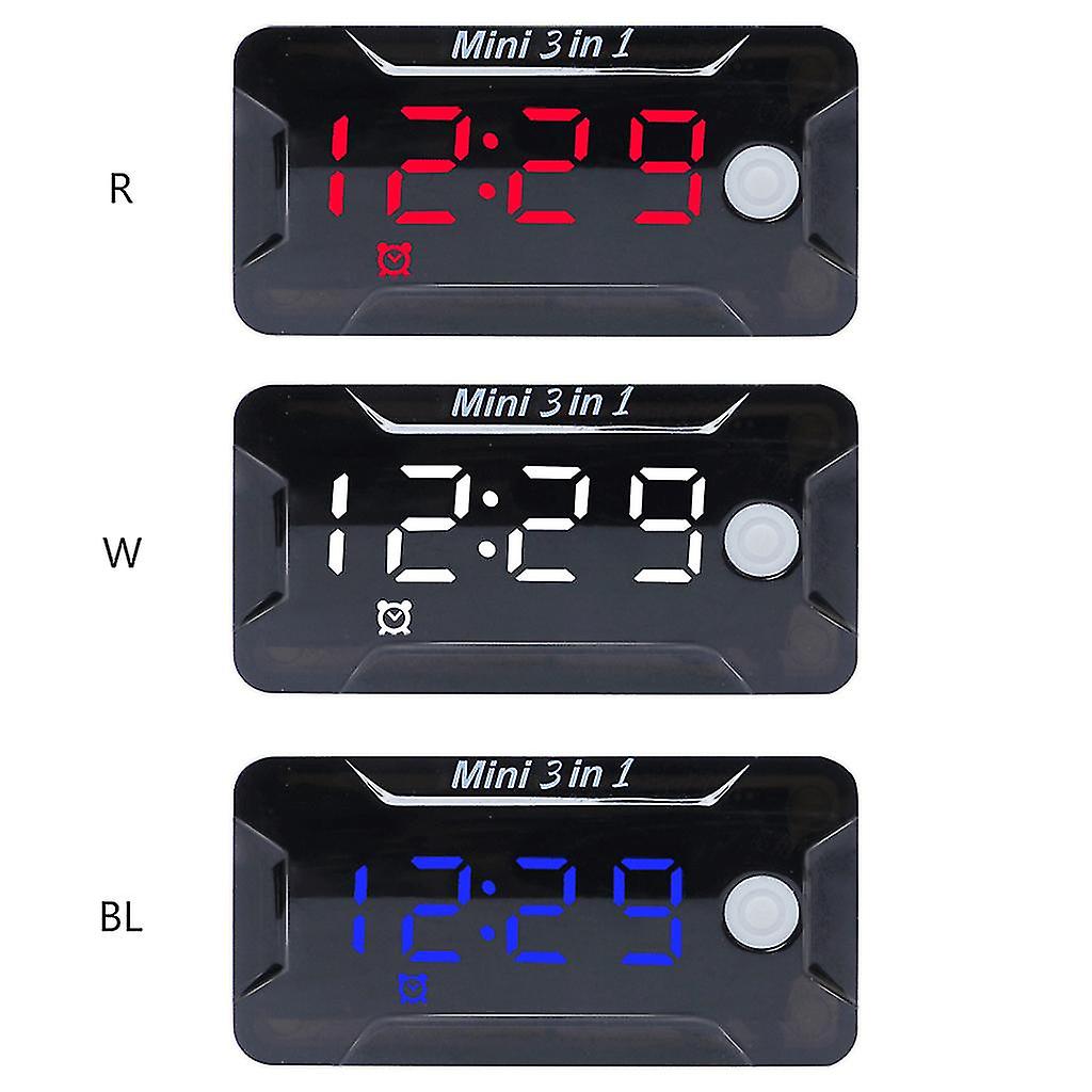 Waterproof Digital Time Clock & Thermometer & Voltage Voltmeter ...