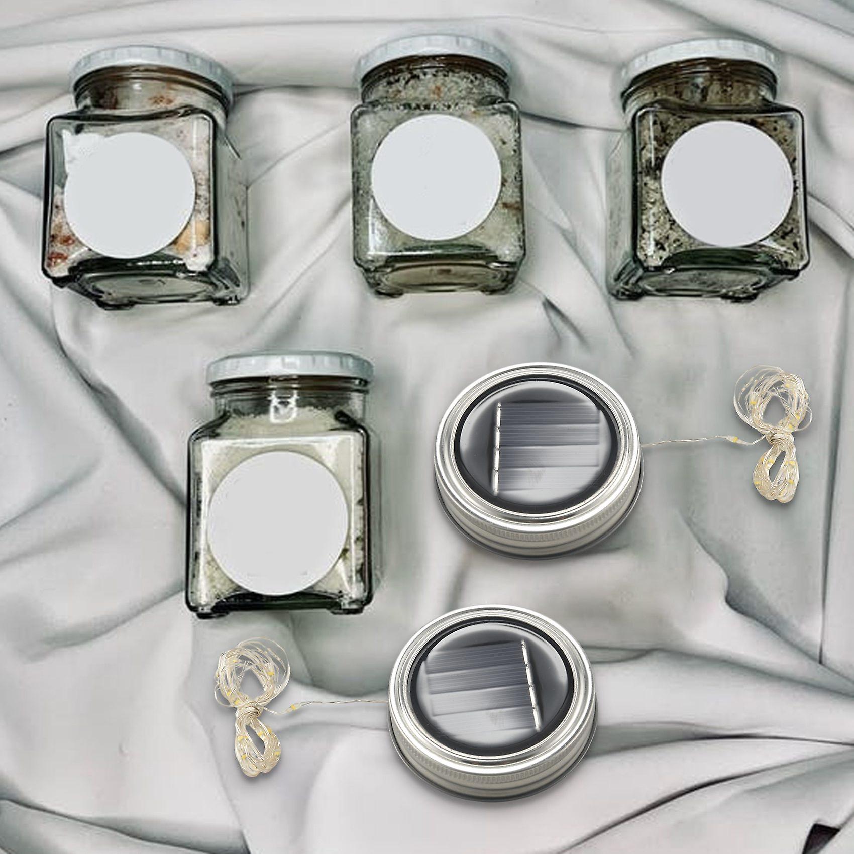 Solar Jar Lid Lights, 6 Pack 20 Led String Fairy Star Firefly Jar Lids ...