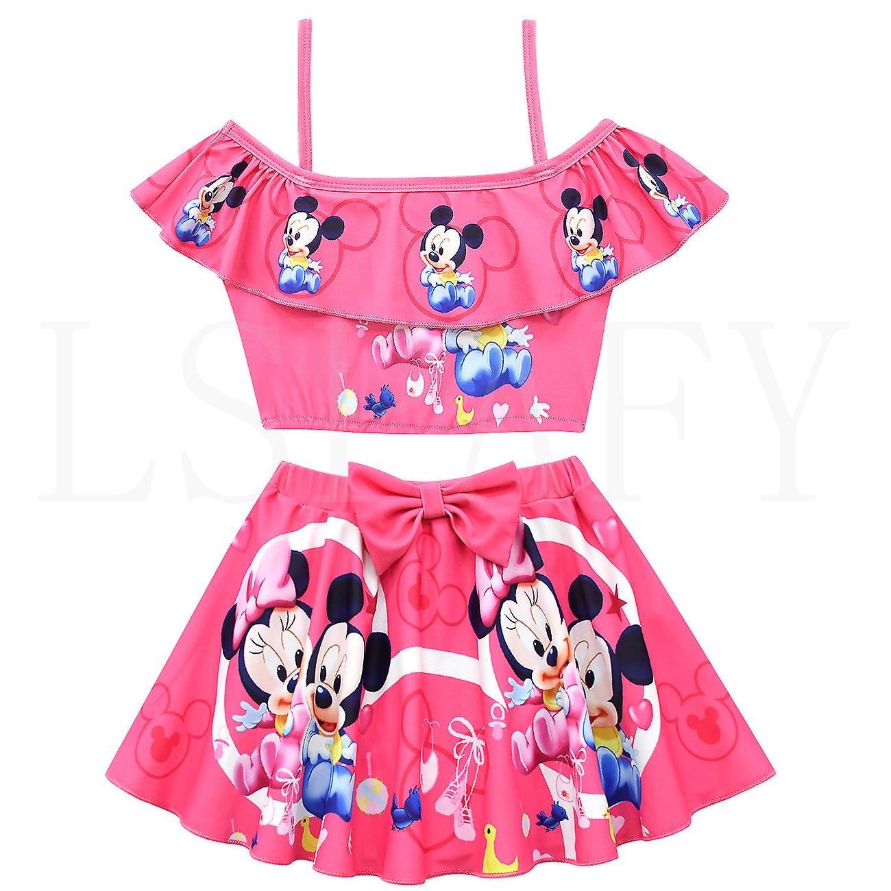 Toddler Baby Girls Kids Minnie Mouse Bikini Set Summer Beach Swimwear ...