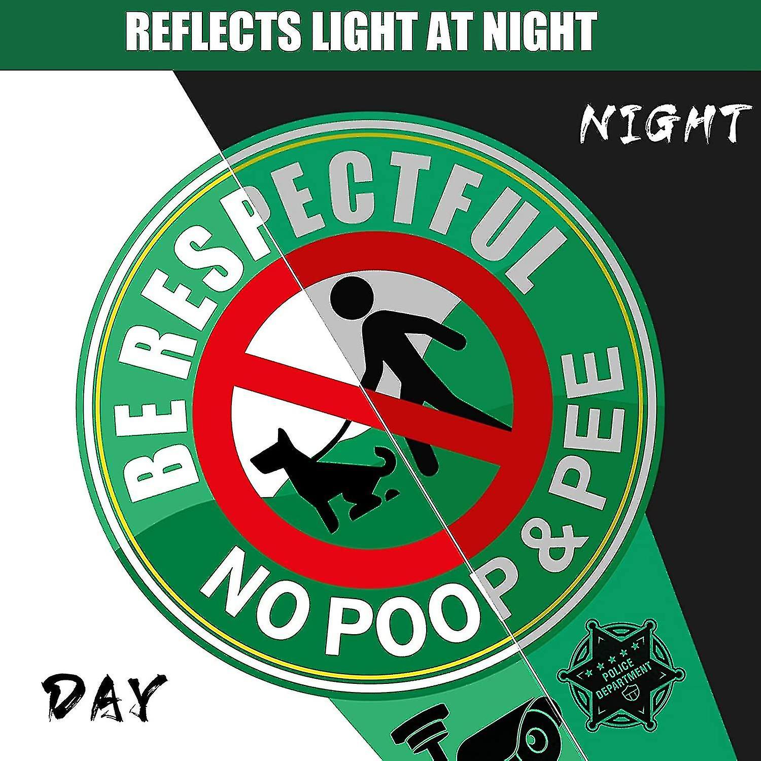 2pcs No Poop Dog Signs For Yard Garden, No Pooping Dog Sign Yard Sign ...