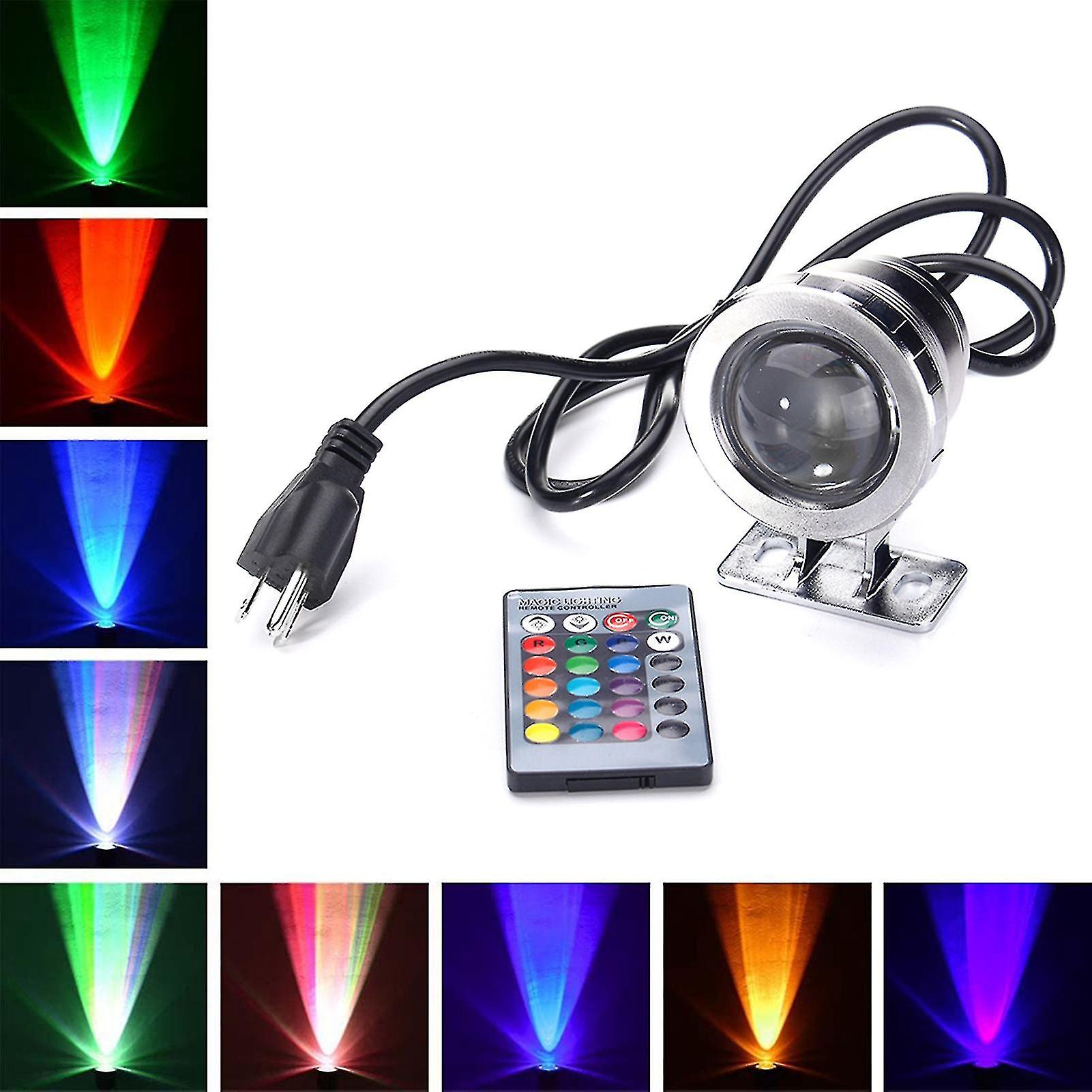 10w Rgb Multicolor Waterproof Underwater Light Led Landscape Fountain ...
