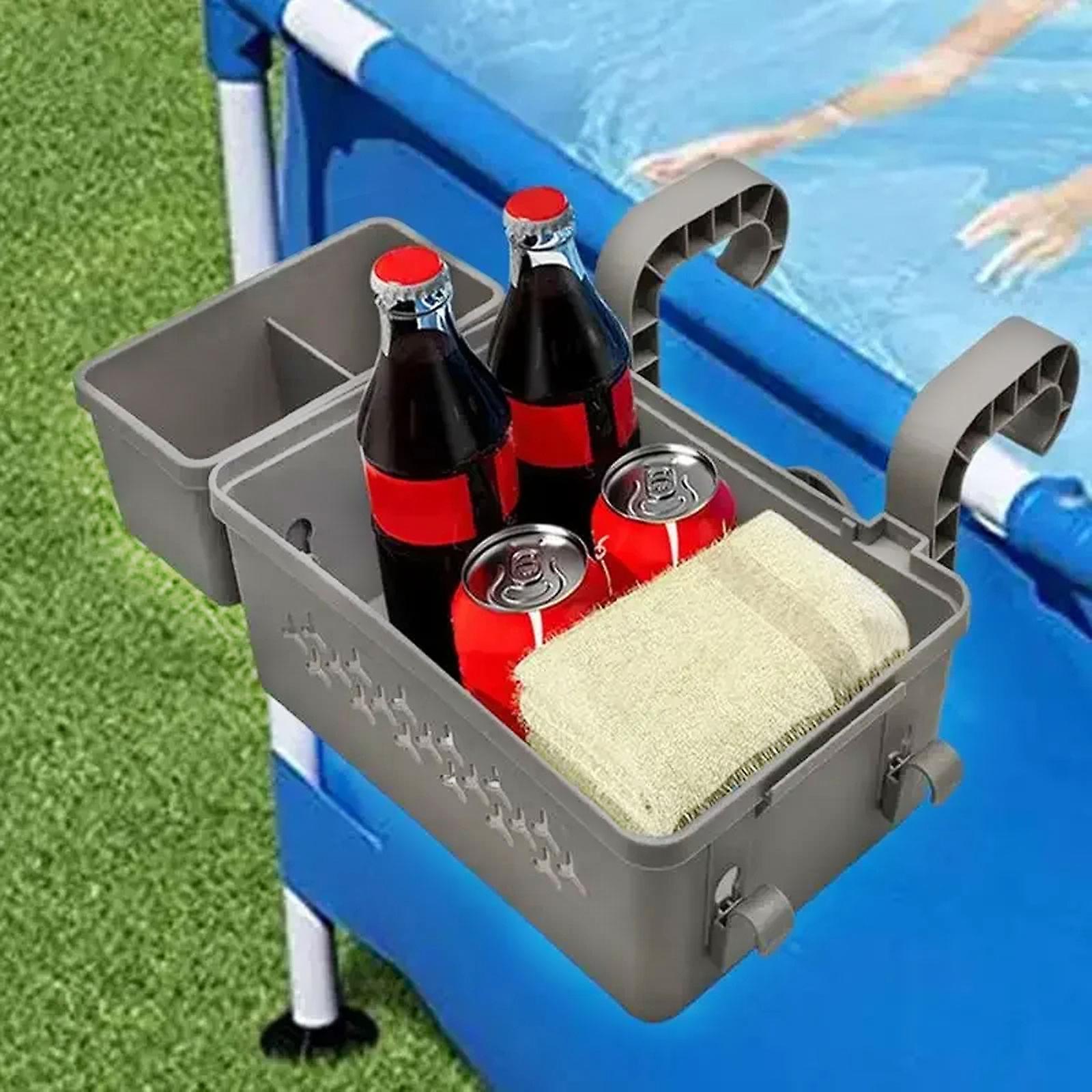 Swimming Pool Storage Basket with Pool Cup Holder-Pool Cup Holder ...