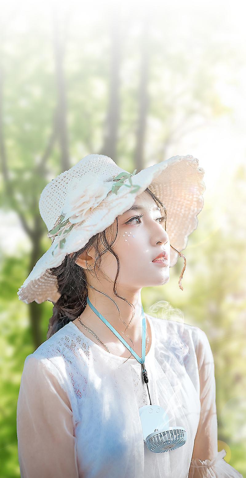 Ventilateur USB hheld blanc qui pulvérisera / allumera / pliera avec la ...