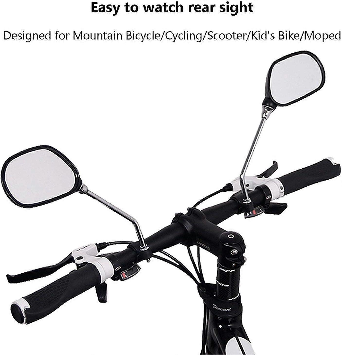 Bike Mirrors, 2 Pcs Handlebar Mirrors, 360 Rotatable Bike Rear View ...