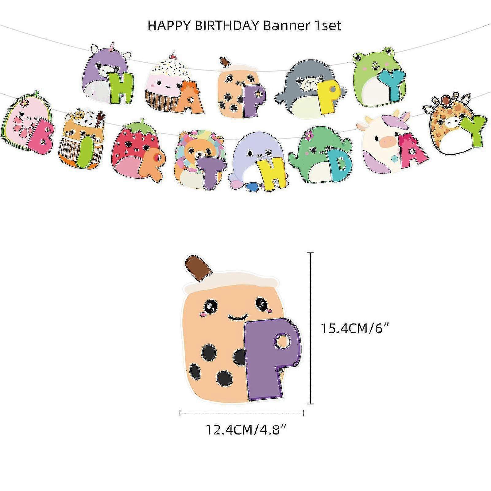 Decoraciones de cumpleaños de Squish Mallow, Squish Mallows Party ...