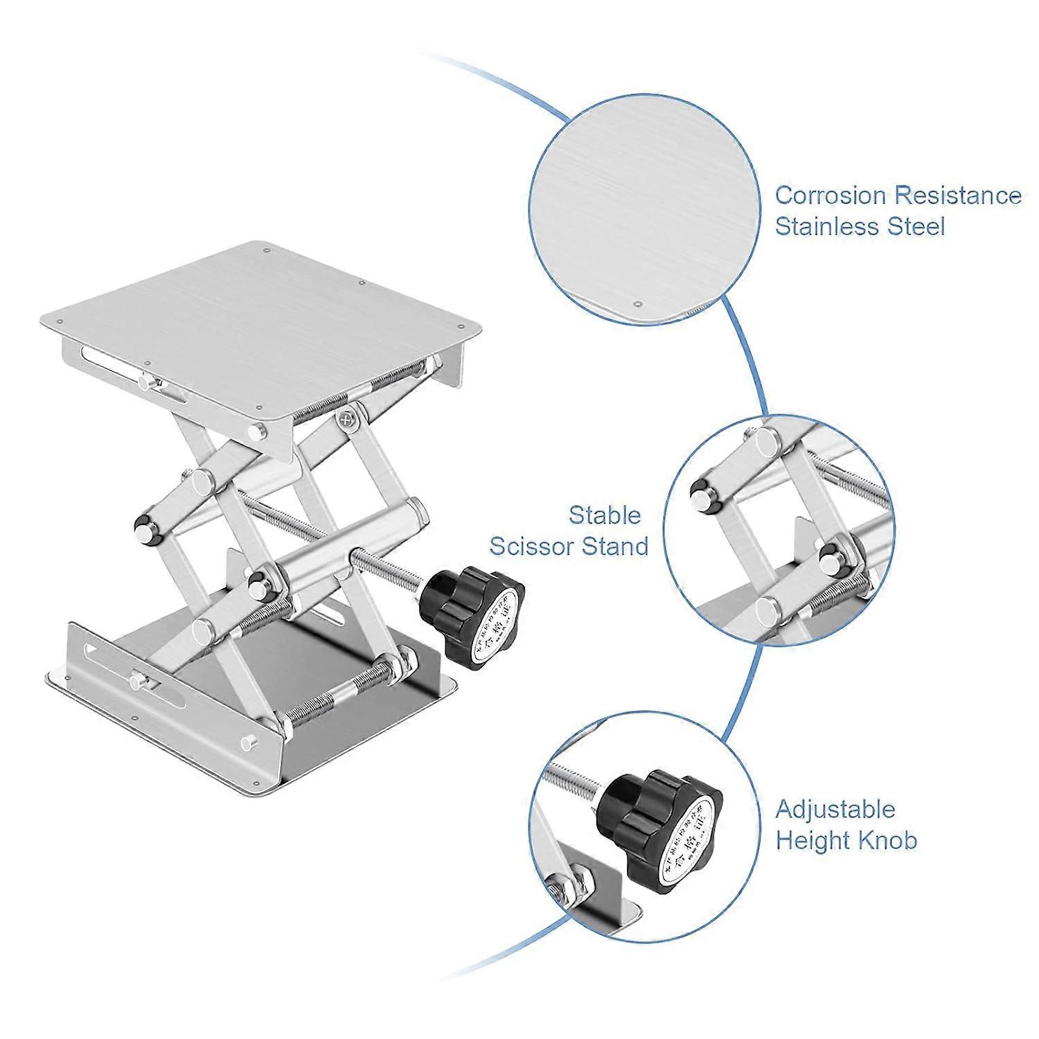 Lab Scissor Jack 100 x 100 mm Stainless Steel Laboratory Support Jack ...