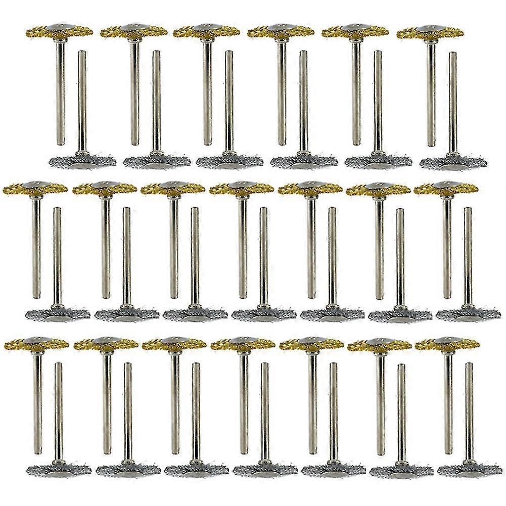 40 Pieces Mini Wire Brush Cup Steel Wire Brush Set (3mm) For Tool Polishing Buff | Fruugo UK
