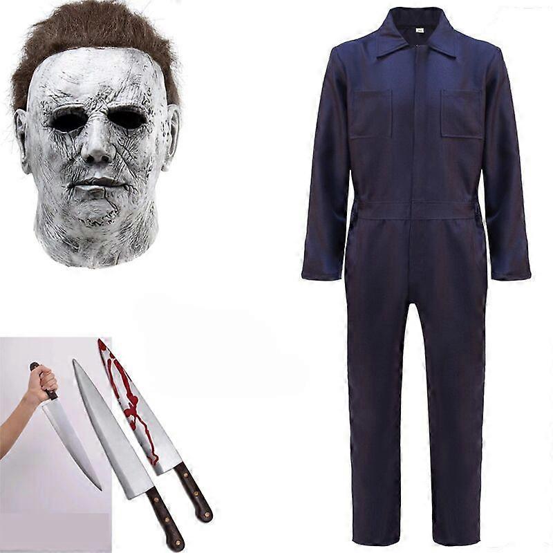 Michael Myers Cosplay Jumpsuits Man Bleach Halloween Costume Outfits ...