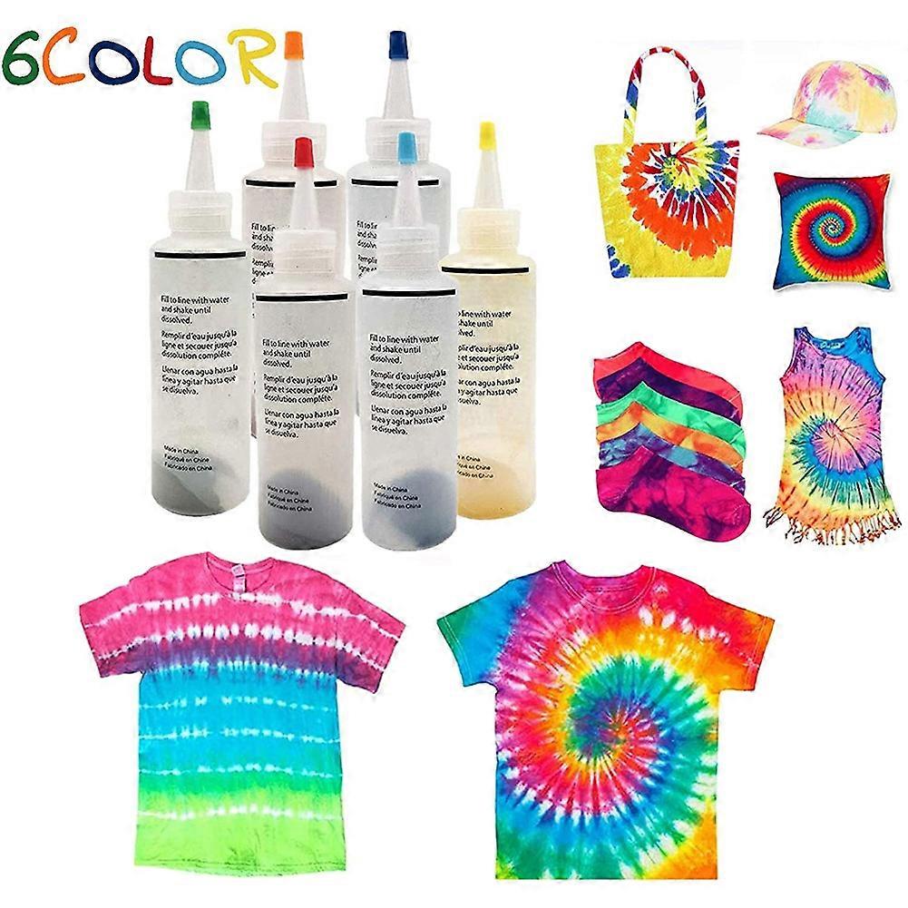Tie Dye Kits 6/8/10 Colors Tie-Dye Kit Fabric Textile Paints Colorful ...