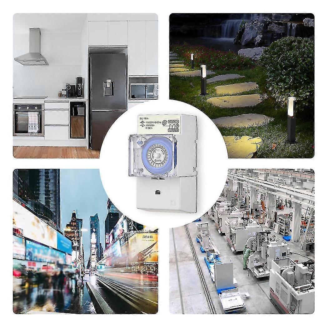 Mechanical 24 Hours Timer Switch Ac 220-240v 15 Minutes Interval 96 ...